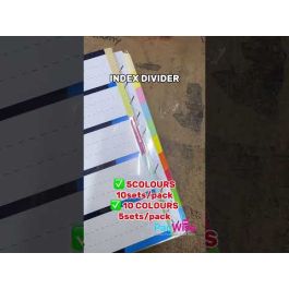 A4 Colour Index Divider 5 Colours | Pacific Wise
