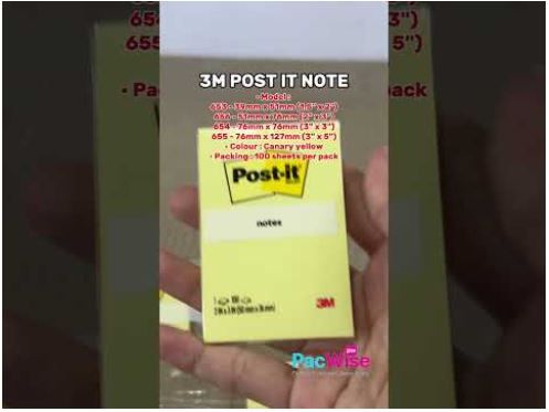 Sticky Note/3M/Post-it/Nota Melekit/Removable/Yellow Colour (4 Sizes ...