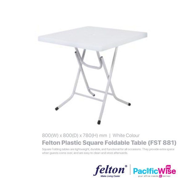 White Square Folding Tables SOGA Dining Table Portable Folding Desk In