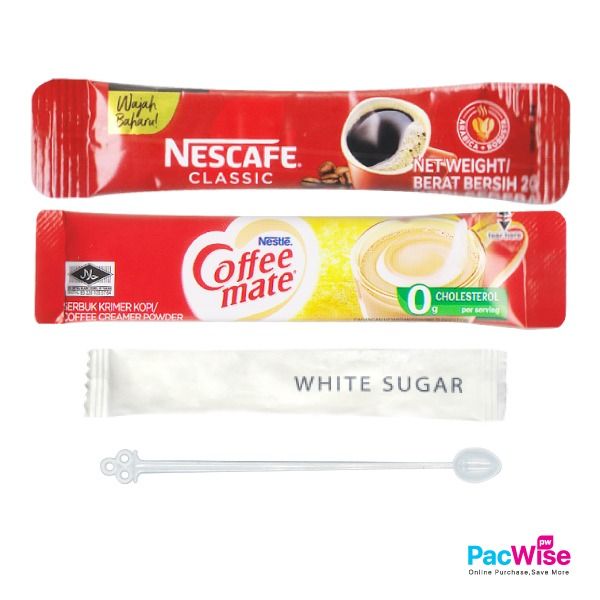 Nescafe Classic Sachet/White Sugar Stick/Plastic Stirrer/Nestle ...