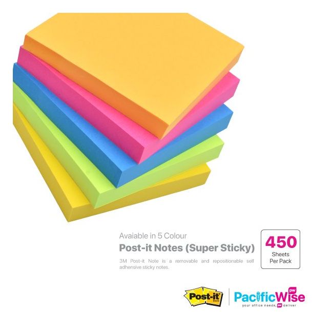 3M Removable Post-it Note (5 Neon Colour)