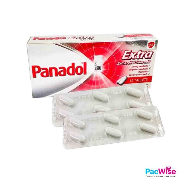 Panadol Extra Tablets 12 Tablets x 1 box – Fast & Strong Pain Relief ...