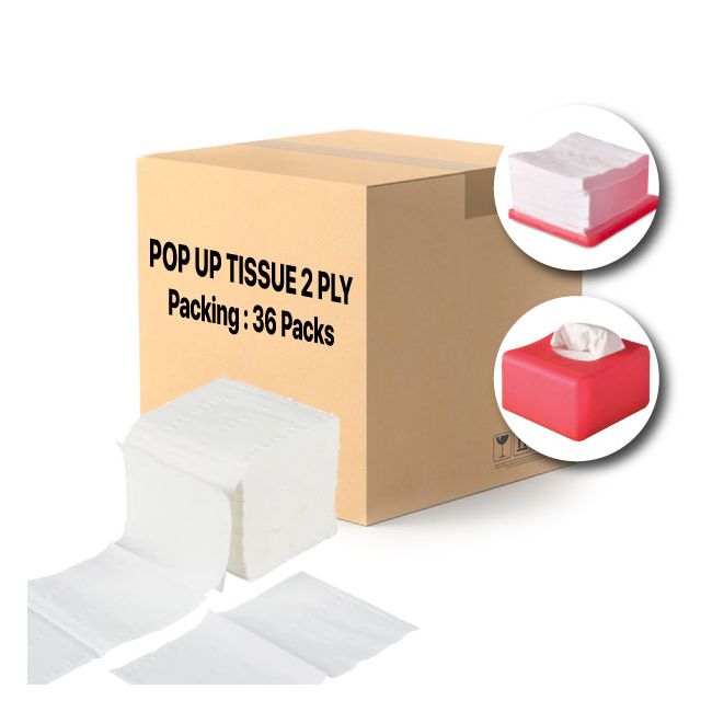 Pop Up Tissue 2 Ply 100x100mm | Pacific Wise