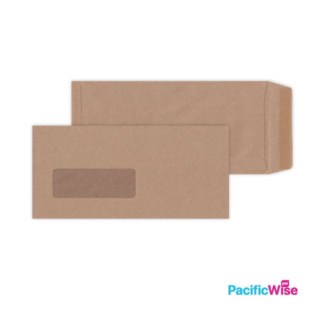 Brown Manila Envelope (Window) 9.5'' X 4.5''